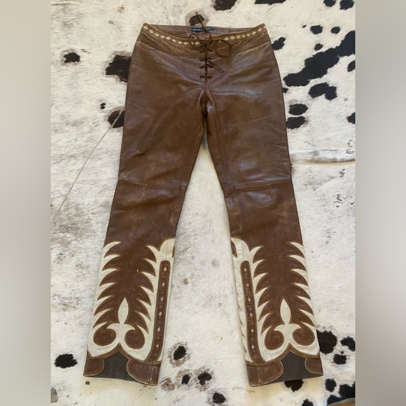 Ralph Lauren Blue Label | Pants & Jumpsuits | Extremely Rare Ralph Lauren Vintage Leather Price ...
